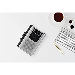 TOMASHI Cassette Player Walkman Tape Recorder FM AM Radio with Built-in Speaker,Microphone F-318B