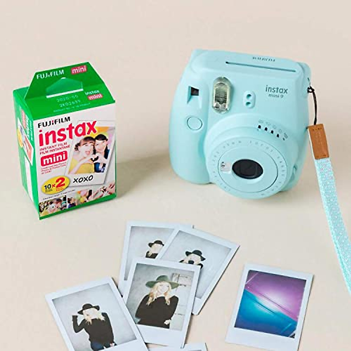 Fujifilm Instax Mini Instant Film (20 Sheets) for Fujifilm Instax Mini + 5 Picture Frames + FiberTique Cleaning Cloth (USA Warranty)