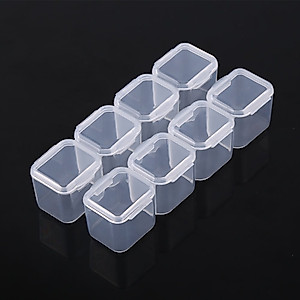 Clear Plastic Jewelry Beads Medicine Pill Box Organizer Storage Container Nail Art Rhinestone Storage Box with Removable Adjustable Dividers Case 28 Grids