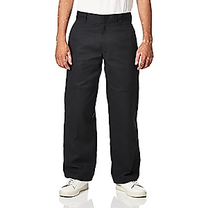 Dickies mens Flex Double Knee Work Loose Straight Fit Big Pants, Black, 48W x 30L US