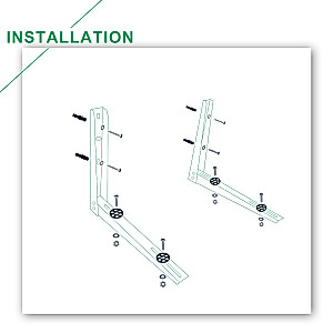 Forestchill Mini Split Wall Mounting Bracket, Universal Fit Ductless Mini-Split Air Conditioner Heat Pump Systems, Support up to 240 lbs, 7000-12000 BTU
