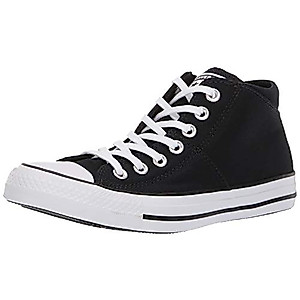 Converse Women's Chuck Taylor All Star Madison Mid Top Sneaker, Black/Black/White, 8.5 M US