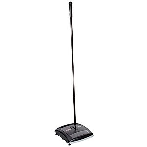 Rubbermaid Commercial Executive Series Brushless Mechanical Carpet Sweeper, Galvanized Steel, Black, FG421588BLA