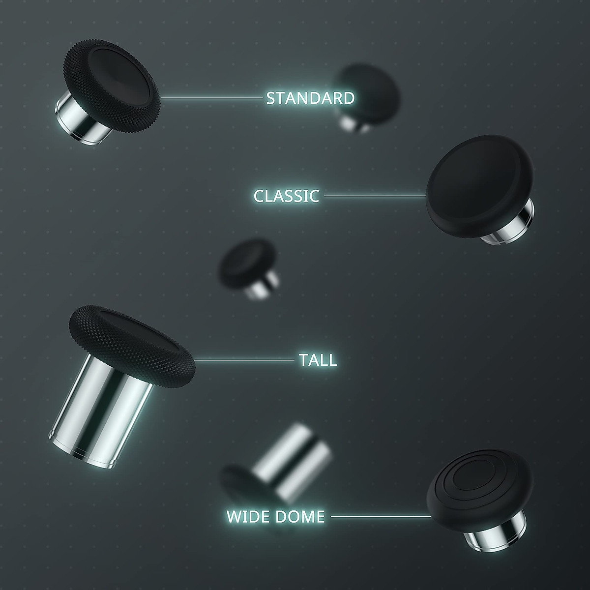 Replacement Thumbsticks 3D Analog Sticks for Xbox Elite Controller Series 2. 14 in 1 Repair Kit with T6 T8 Screwdriver and Swap Magnetic Joystick for Xbox One Elite Controller