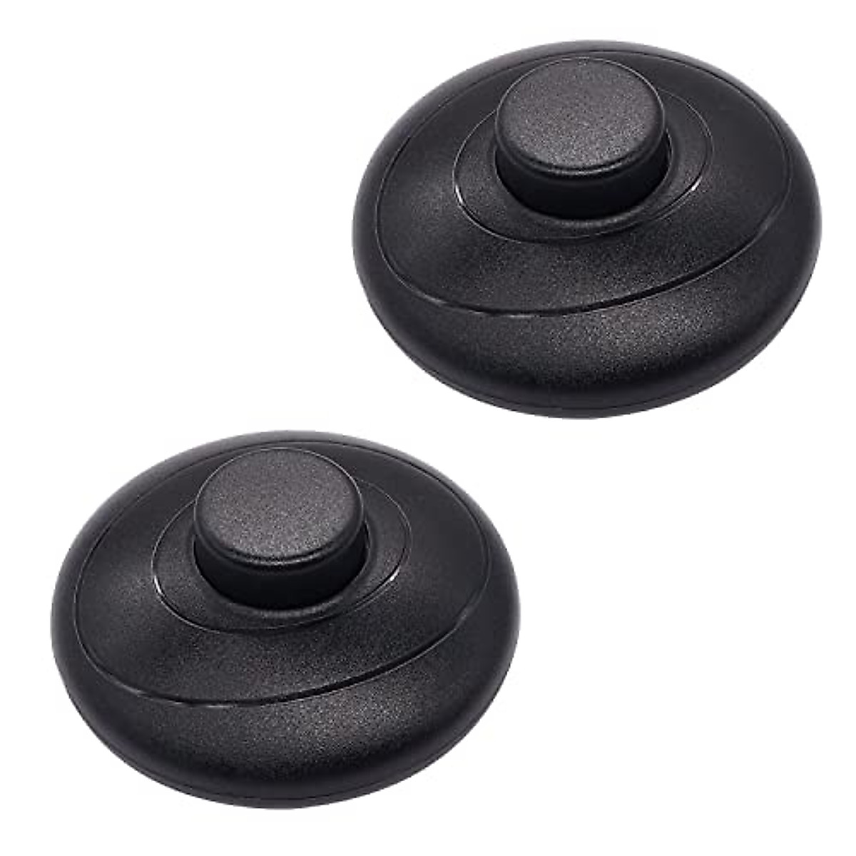 weideer 2Pcs Floor Foot Switch Round Inline Foot Pedal Lamp Switch AC 100-250V Step-on-Button Switch for Floor Lamp LED Light On-Off Control K-071