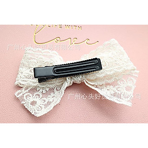 Baby Girls Lace Headband Infant Baptism Hair Band Toddler Lace Bow Headwraps BBG26 (2 Pcs-Set A)