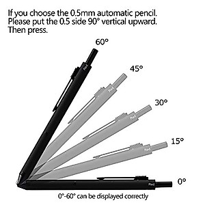 DUNBONG 4 in 1 Multicolor pen, Metal Cased Multifunction Pen, 0.5mm Mechanical Pencil, Red Ball Pen, Blue Ball Pen and Black Ball Pen, 1-Count (Black)