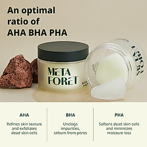 METAFORET Black Lemon Peeling Toner Pad 60 Sheets/Facial exfoliating Pads, Perfect Solution for Dead Skin Cells, Non-irritating Moisture Boost Toner