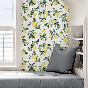 NuWallpaper NUS3161 Lemon Drop Peel & Stick Wallpaper, Yellow