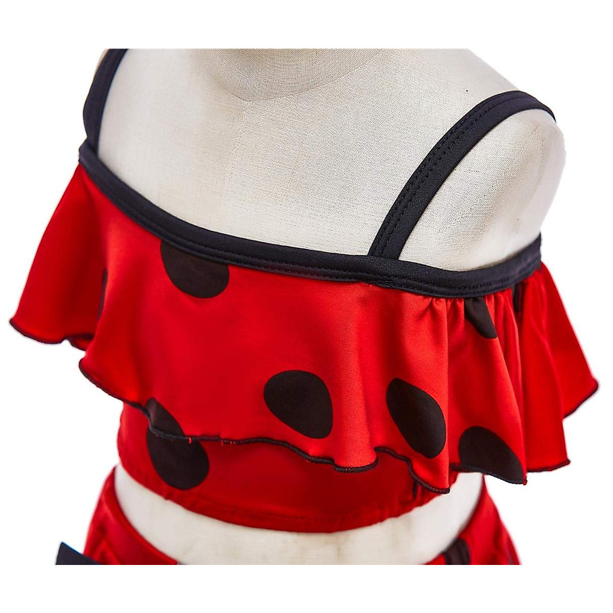 Lito Angels Toddler Girls Ladybug Polka Dots Swimsuit Bathing Suit Poolside Swimwear Tankini Two Piece Set Size 4T