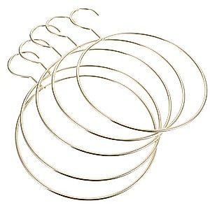 STOBAZA 5pcs Hanger, Swimwear Towel Ring Pegs Hangers Clothes Gold Golden Circular Organiser Scarves Pashminas Thong Belts Bedroom Organizer Iron Non Towels Accessories