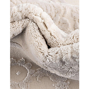 Unique Loom Finsbury Collection Area Rug - Diana (7' x 10' Rectangle, Ivory/ Beige)