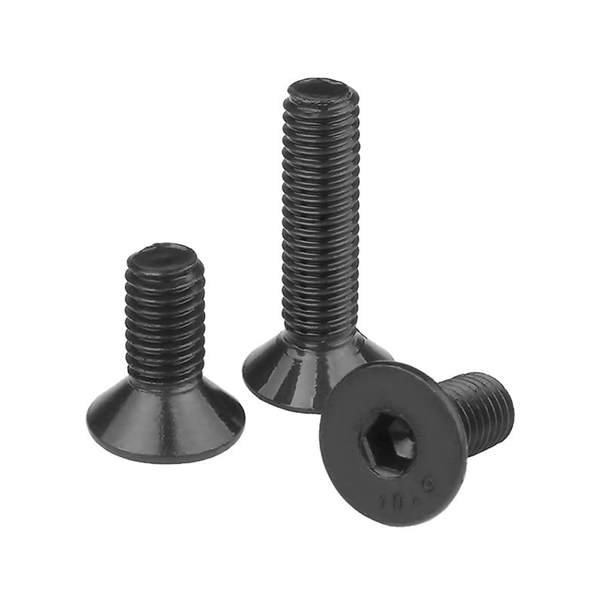 MOOPW Countersunk Bolts - Grade 10.9 Carbon Steel Hex Socket Cap Screw Flat Head Allen Bolts Machine Screws Fasteners M3 M4 M5 M6