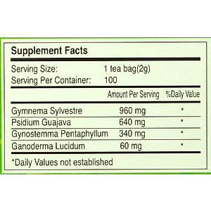 Gymnema Green Tea For Diabetics, No Caffeine