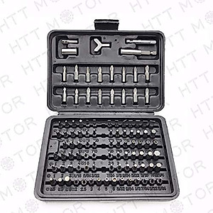 HTTMT 100 - Pcs 1/4 Torx Hex Torq Security Bit Set Tamper Proof Case Screwdriver