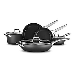 Calphalon 8-Piece Pots and Pans Set, Nonstick Kitchen Cookware with Stay-Cool Handles, Dishwasher and Metal Utensil Safe, Black