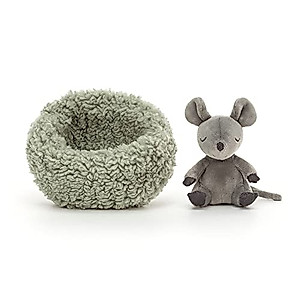 Jellycat Hibernating Mouse Stuffed Animal, 5 inches | Mouse Plush Toy | Classic Children's Gift