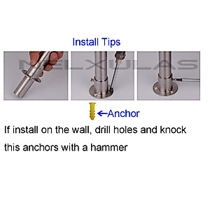 NELXULAS Stainless Steel Heavy Duty Closet Rod Holder,Shower Curtain Rod End Supports Socket,Flange Rod Holder Closet Pole,Adjustable Tightness Easy Installation (1-1/2 INCH, White)