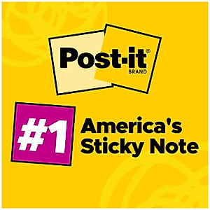 Post-it Pop-up Notes 3x3 in, 6 Pads, America's’s #1 Favorite Sticky Notes, Canary Yellow, Clean Removal, Recyclable (R330-YW6PK)