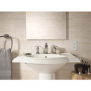 KOHLER 16232-3-CP Margaux 1.2 gpm Bathroom Sink Faucet with Cross Handles, Widespread, Polished Chrome