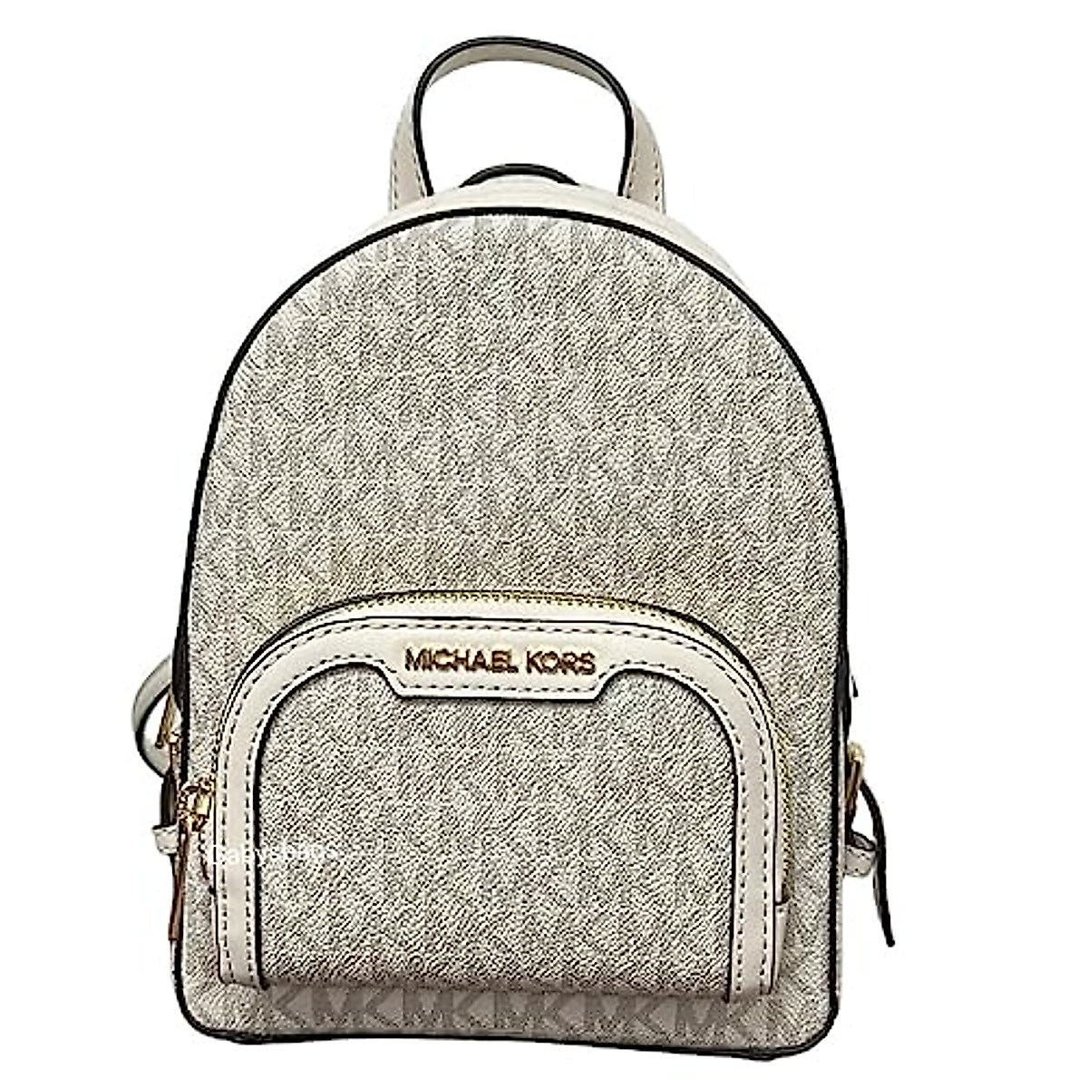 Michael Kors Jaycee XS Mini Convertible Backpack MK Signature Crossbody (Light Cream)