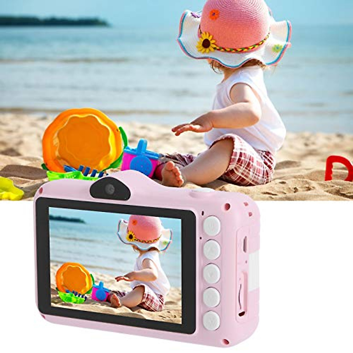 Children Camera, Wide-Angle Lens USB Charging 12MP 3.5 Inch Digital Camera for Taking Photo for Video