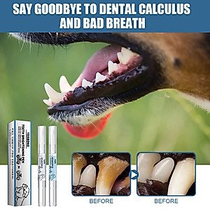 hejhncii 2 Pack Pets Dog Teeth Cleaning Pen Teeth Cleaning Pen Dogs Cats Natural Remover Tool Pet Tooth Cleaning Tool