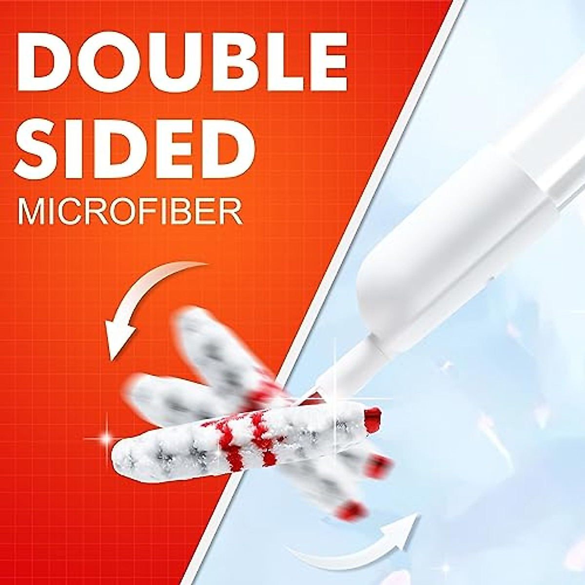 Spray Mop for Floor Cleaning, Dust Wet Mops for Floor Cleaning with 2 Washable Double-Sided Microfiber Pads, 650ML Refillable Bottle, Dry Wet Floor Mop for Hardwood Laminate and More Floors