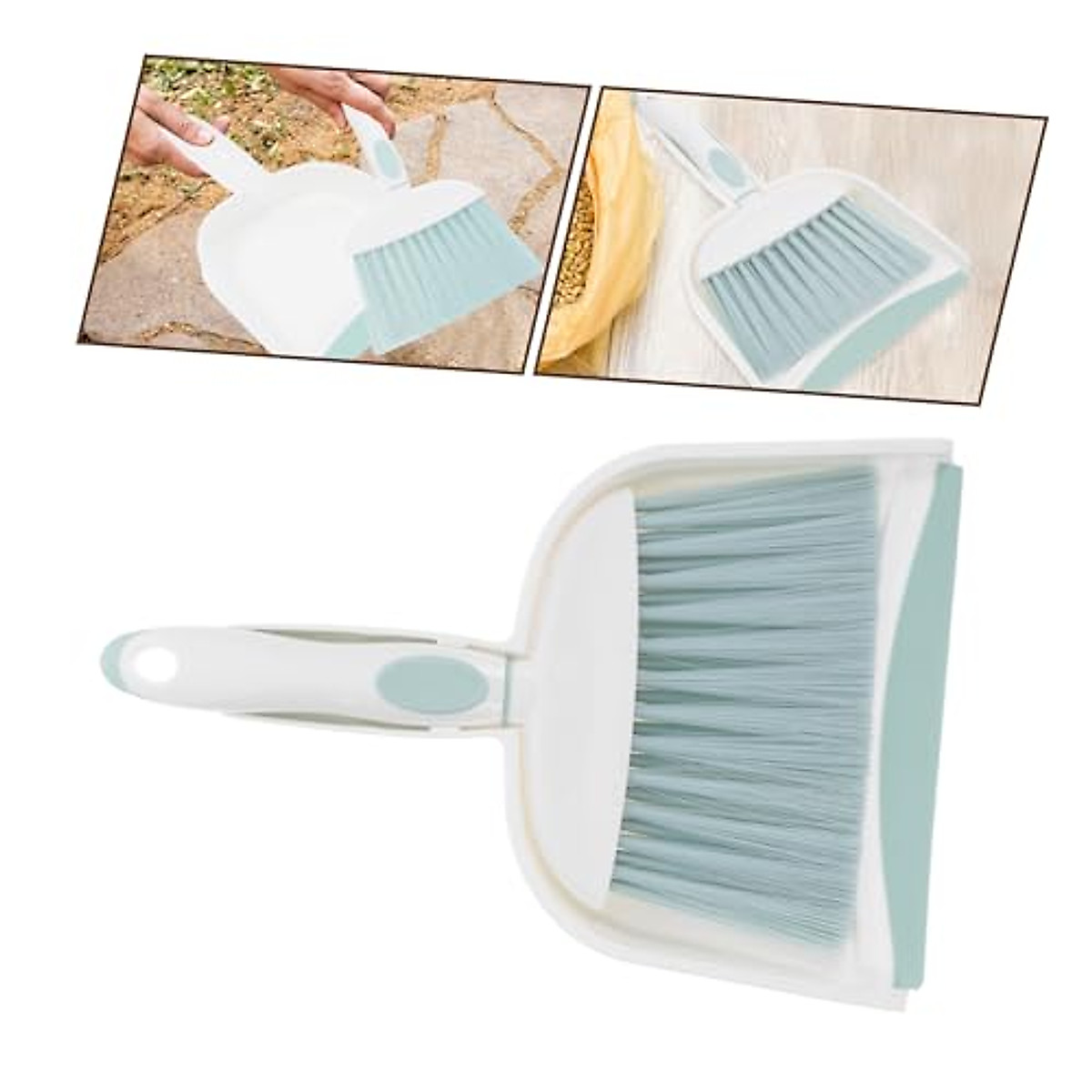Zerodeko Set Mini Broom Dustpan Brooms Small Table Broom Tabletop Broom Keyboard Broom Brush Hand Broom Mini Cleaning Broom Pretend Cleaning Toys Desktop Garbage Shovel Plastic Green