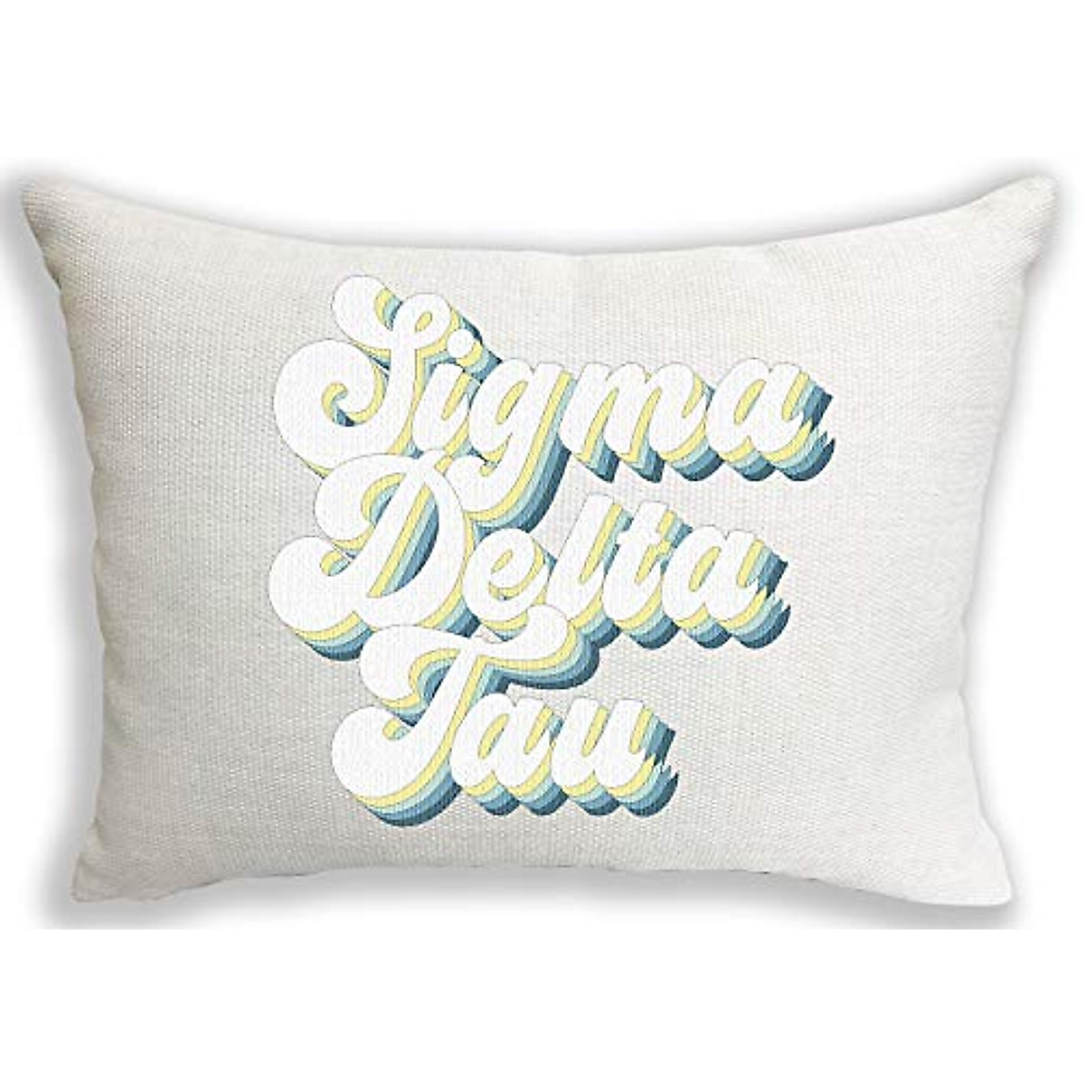 Sorority Shop Sigma Delta Tau Pillow – Retro Design, 12" x 16" Lumbar Pillow Sorority