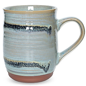 Bosmarlin Extra Large Ceramic Coffee Mug, 23 Oz, Dishwasher and Microwave Safe, Oversized Big Tea Cup for Office and Home (Turquoise Blue, 1)