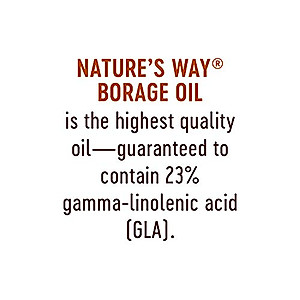 Nature's Way Borage, Cold Pressed Oil 1300mg, 60 Softgels