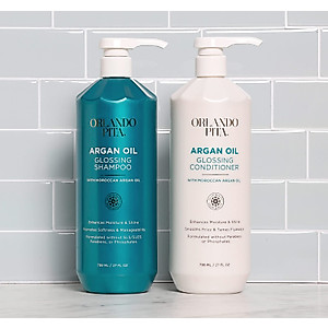 ORLANDO PITA Argan Oil Shampoo, 27 Fl Oz Salon Size- Premium Nourishing Hair Care for Men & Women - Professional Moisturizing, Anti Frizz, Hydrating Solution for Dry, Damaged Hair