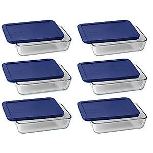 Pyrex 3 Cup Storage Plus Rectangular Dish With Plastic Cover Sold in packs of 6