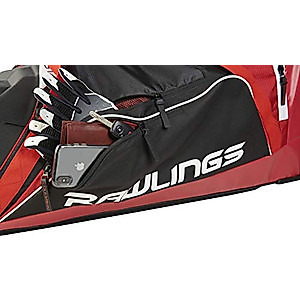 Rawlings | R1502 Wheeled Catcher's Bag | Baseball/Softball | Scarlet