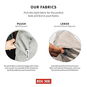 Big Joe Fuf XL Foam Filled Bean Bag Chair with Removable Cover, Black Lenox, Durable Woven Polyester, 5 feet Giant