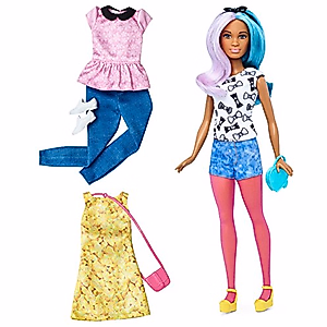 Barbie Fashionista Petite Doll with 2 Additional Outfits