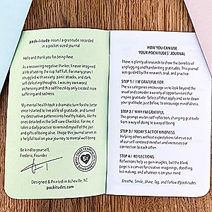 Pocket-sized Gratitude Journals - Freedom Set (Manage Stress & Anxiety, Mental Health Support, Self-Care Checklist, Prompts, 3.5" x 5.5", 36 pages)