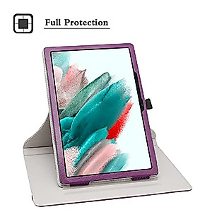 Bige for Galaxy Tab A8 10.5 Case,360 Degree Rotary Stand with [Auto Wake/Sleep] Cover for Samsung Galaxy Tab A8 10.5 inch SM-X207 /X205 /X200 2022 Release Tablet,Purple (10001991-3)
