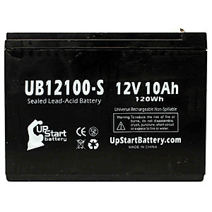 2 Pack UB12100-S 12V 10Ah Battery Sealed Lead Acid SLA Replacement for Schwinn Stealth 1000, ST1000, S500, S400, S350, S600, S180 Electric Scooter Battery, 12 Volt 10 Amp Hour Batteries, AGM, 24V