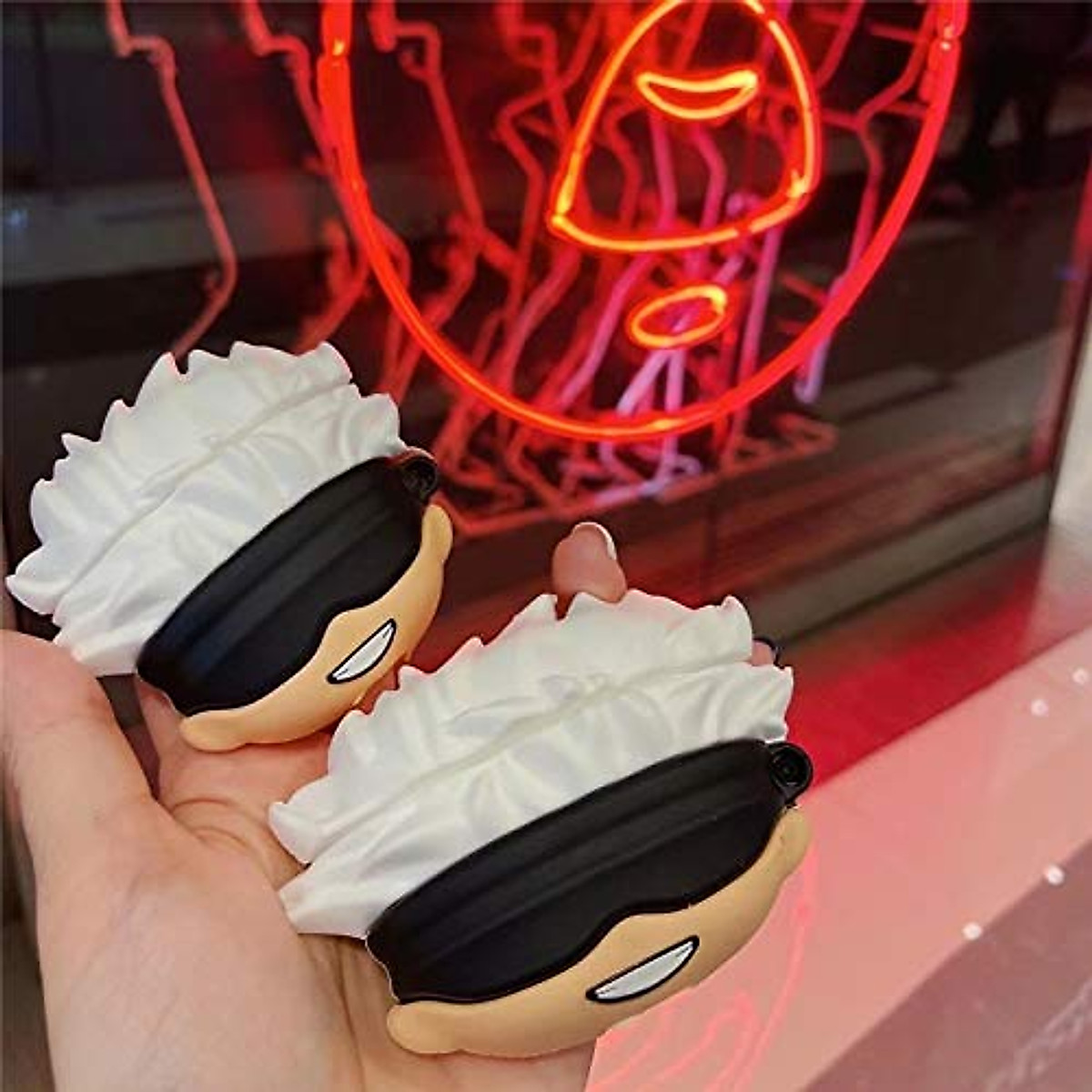 VARWANEO Earphone Case for Airpods Pro, 3D Japan Anime Cartoon Jujutsu Kaisen Gojo Satoru Earphone Case for AirPods Pro Soft Silicone Headset Cover Kawaii Fun Design (Satoru for AirPods Pro)