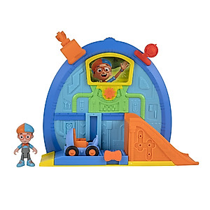 Blippi Wonders Station Playset - Explore Includes One Station Playset with 1 Figure, 1 BlippiMobile, 2 Vehicle Add-Ons,Blue / Orange