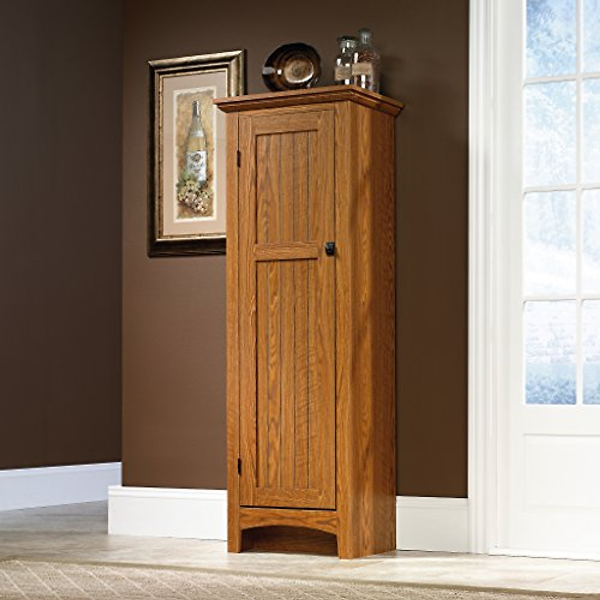 Sauder Summer Home Pantry, Carolina Oak finish