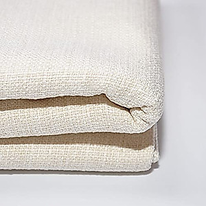 Yutong Fabric by The Yard and 9OZ-100% Polyester Upholstery Sewing Fabrics-Solid Ivory Pattern