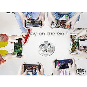 MiNiQ Mobile Phone Game Joystick for iPhone iPad Android Smartphone Tablet Gaming Control with White Solid Vanity Mirror Carrying Case