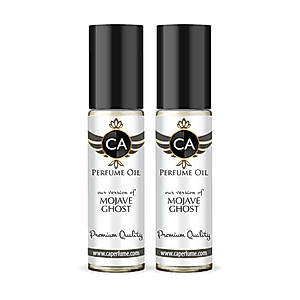 CA Perfume Impression of Mojave Ghost For Women & Men Replica Fragrance Body Oil Dupes Alcohol-Free Essential Aromatherapy Sample Travel Size Concentrated Long Lasting Attar Roll-On 0.3 Fl Oz-X2