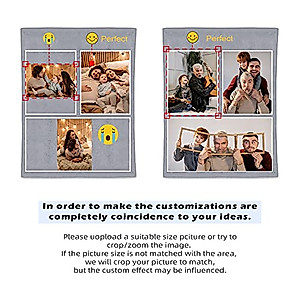 ShineSand Custom Blanket with Photo, Picture Blanket Personalized with Name Text,Customized Funny Blanket,Fleece Throw Blanket for Bed Couch Travel…