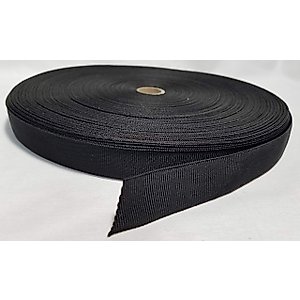 Ameratex 1 Yard - MIL SPEC 1 inch Light Weight Nylon Ribbon Binding - Black