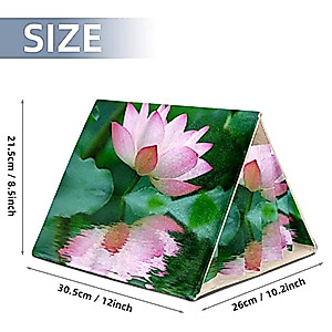 RATGDN Small Pet Hideout Pink Lotus Hamster House Guinea Pig Playhouse for Dwarf Rabbits Hedgehogs Chinchillas