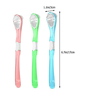GLEAVI 3pcs Tongue Cleaning Brush Pro Tools Multifunctional Cleaning Brush Cleaning Scraper Tongue Brush Tounge Scraper Tongue Scraper Brush Portable Tongue Cleaners Tongue Clean Brush Pp